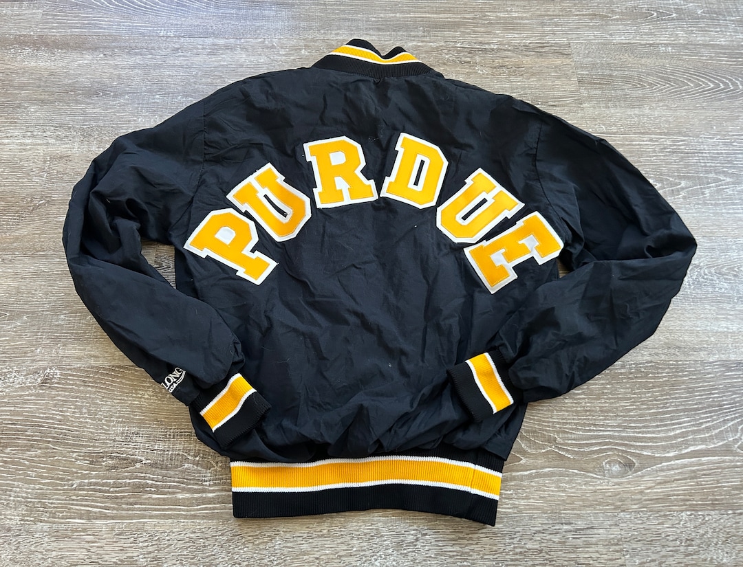 VTG 90s Purdue Boilermakers 1/4 Zip Pullover Windbreaker Jacket Lined ...