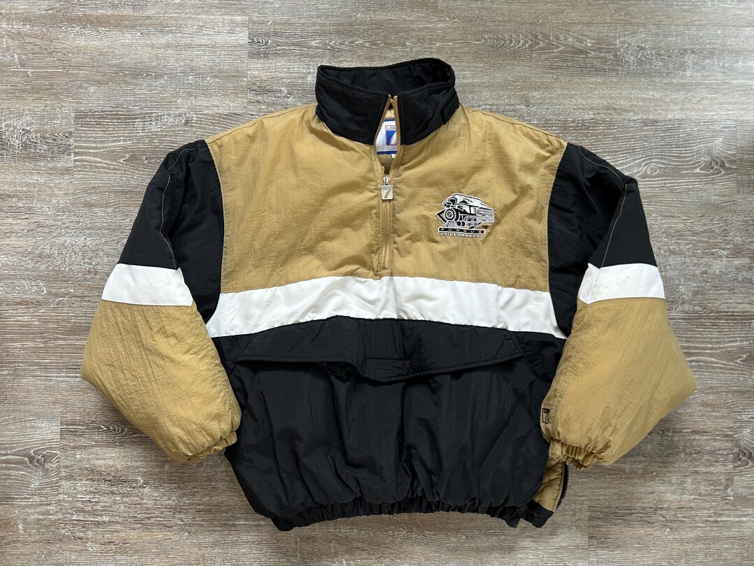 Vtg 90s Purdue Boilermakers 1/4 Zip Pullover Jacket Puffer Logo 7 ...