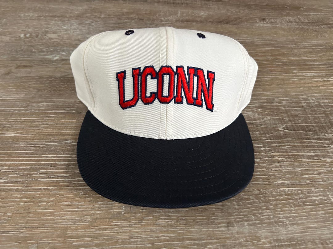 Vtg 90s Unconn Connecticut Huskies Proline Basketball Fitted Hat ...