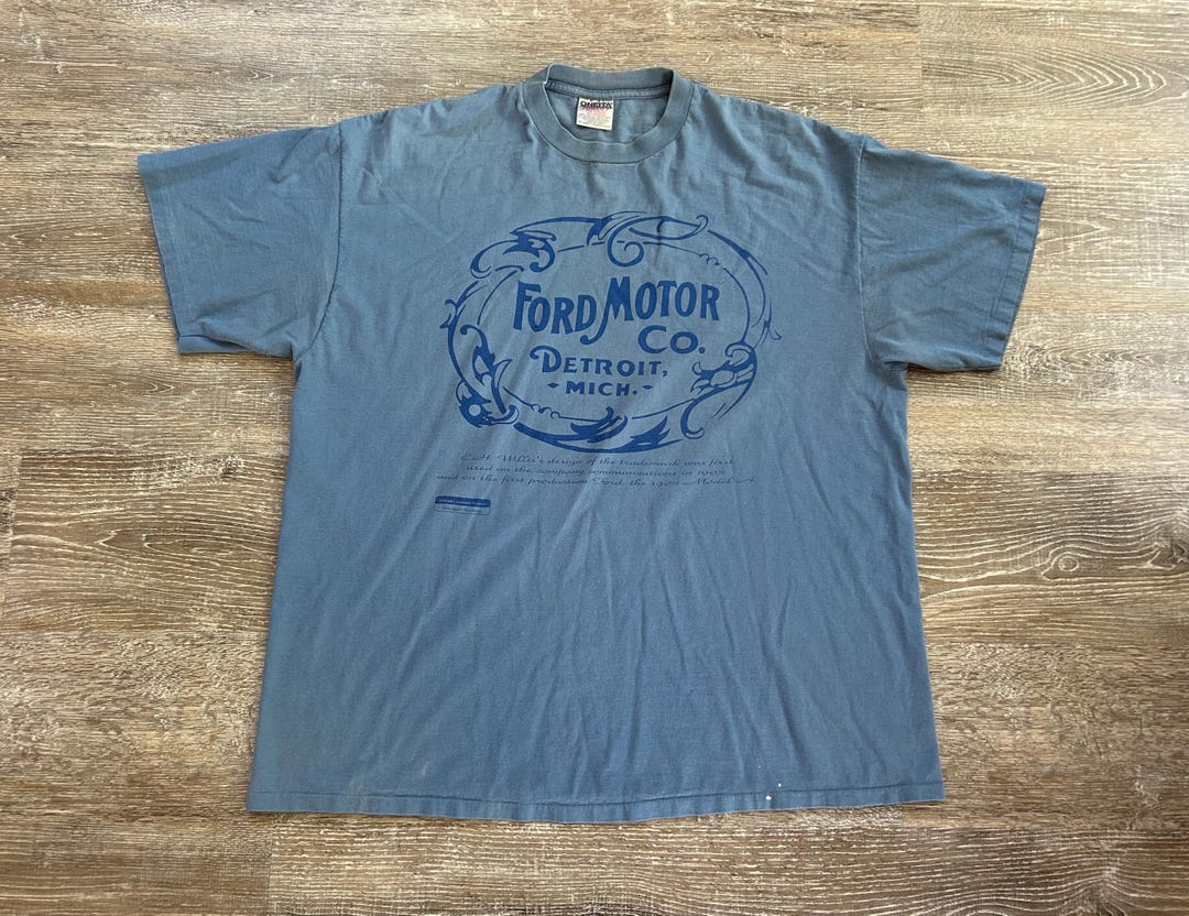 Vintage 90s Ford Motor Company Detroit T Shirt Single Sitch Power-t ...
