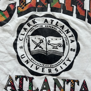 Vtg 90s Clark Atlanta University T Shirt Logo HBCU Single Stitch ...