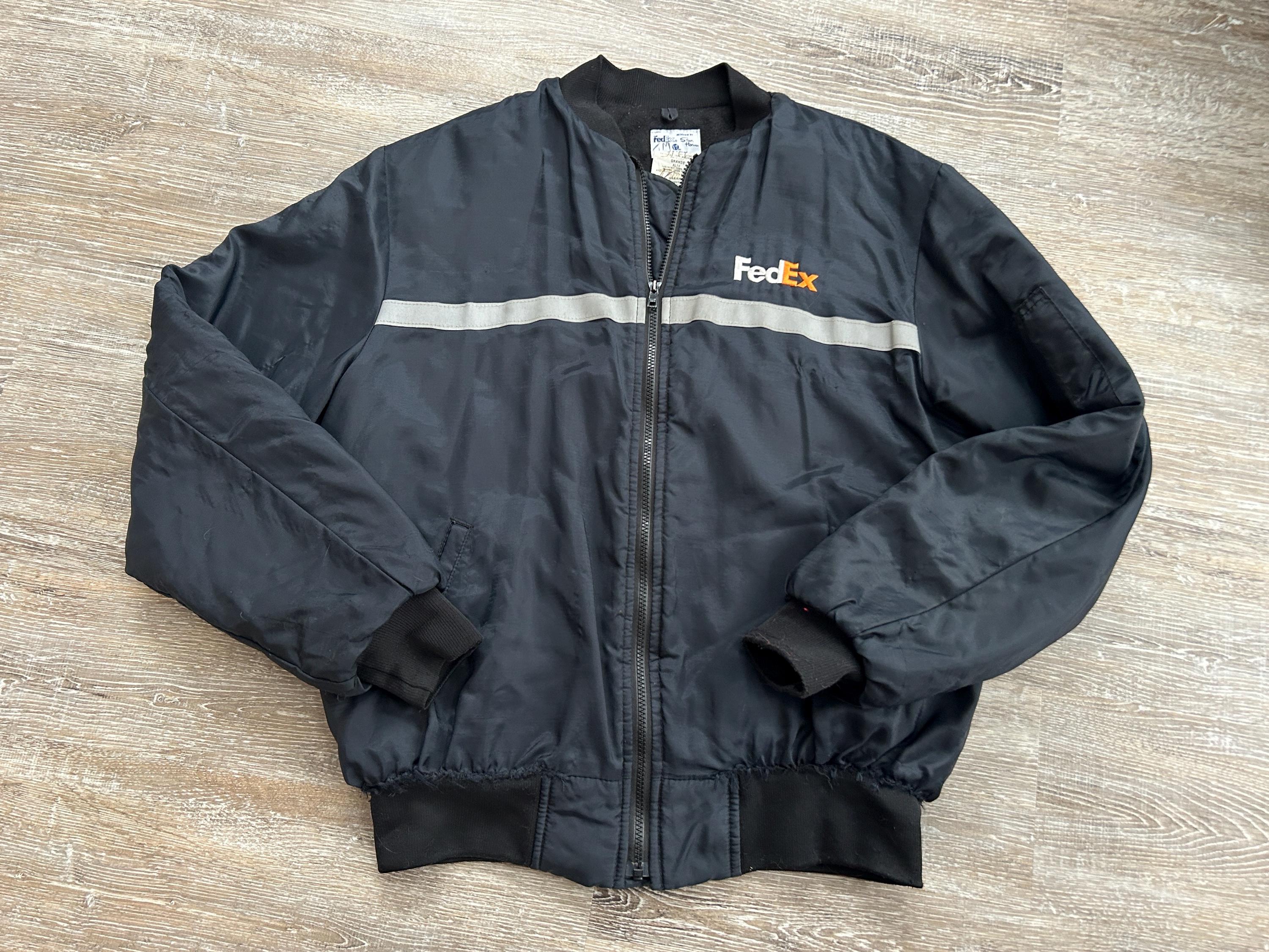 Vtg 90s Fedex Federal Express Employee Insulated Bomber Vtg 90s Fedex Federal Express Employee Insulated Bomber