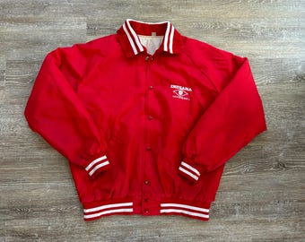 VTG 90s STARTER Indiana Hoosiers Satin Jacket IU Embroidered Bomber ...