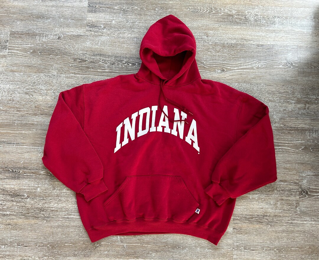 VTG 2000s Indiana Hoosiers Russell Athletic Hoodie Sweatshirt IU XXL ...
