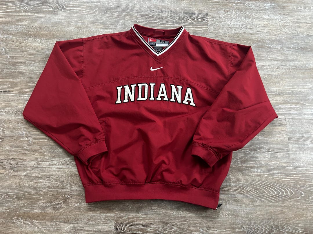 VTG 2000s Indiana Hoosiers Pullover Windbreaker Embroidered IU NIKE Y2k ...