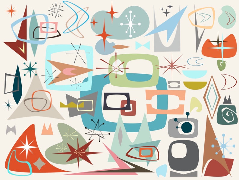 Mid Century SVG PNG Midcentury SVG Mod Modern Design - Etsy Australia