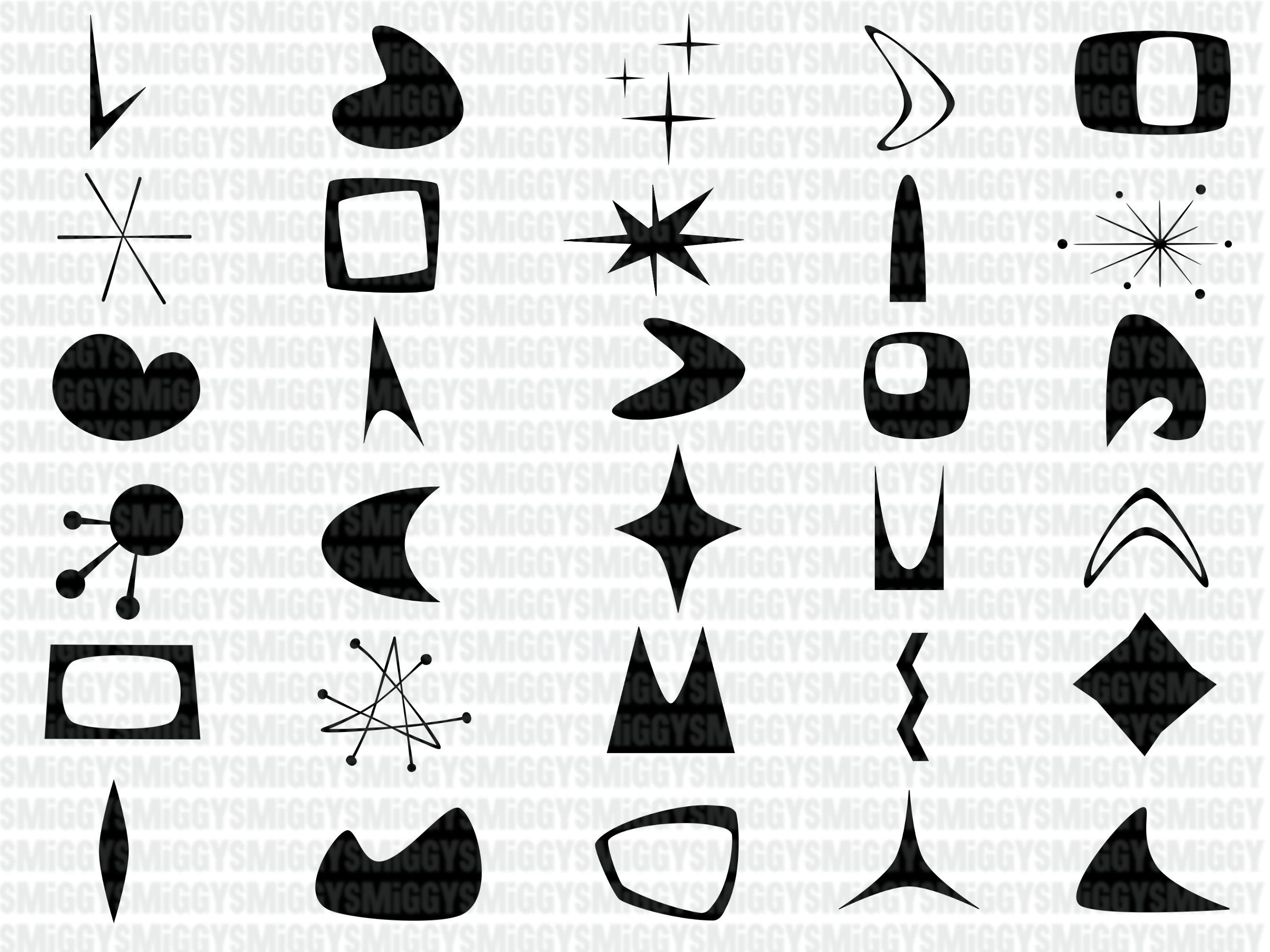 Mid Century SVG PNG Midcentury SVG Mod Modern Design - Etsy UK