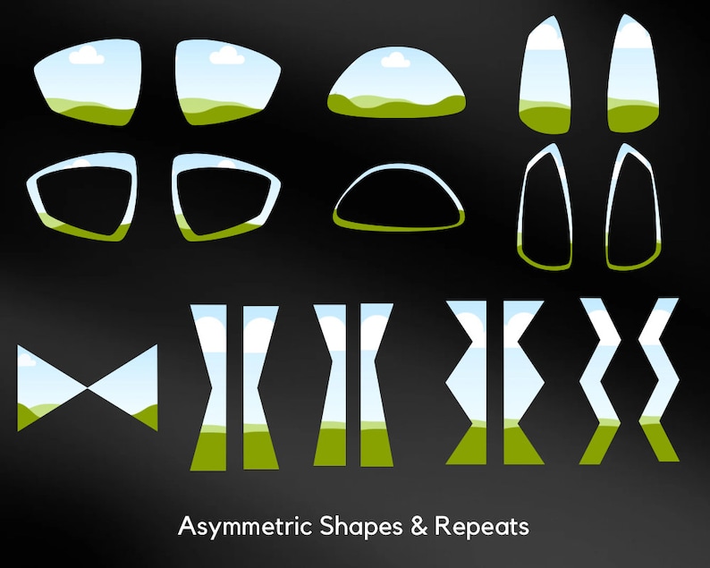 Mid Century Canva Frame Set, MCM Shape Pack, Digital Download, Retro ...