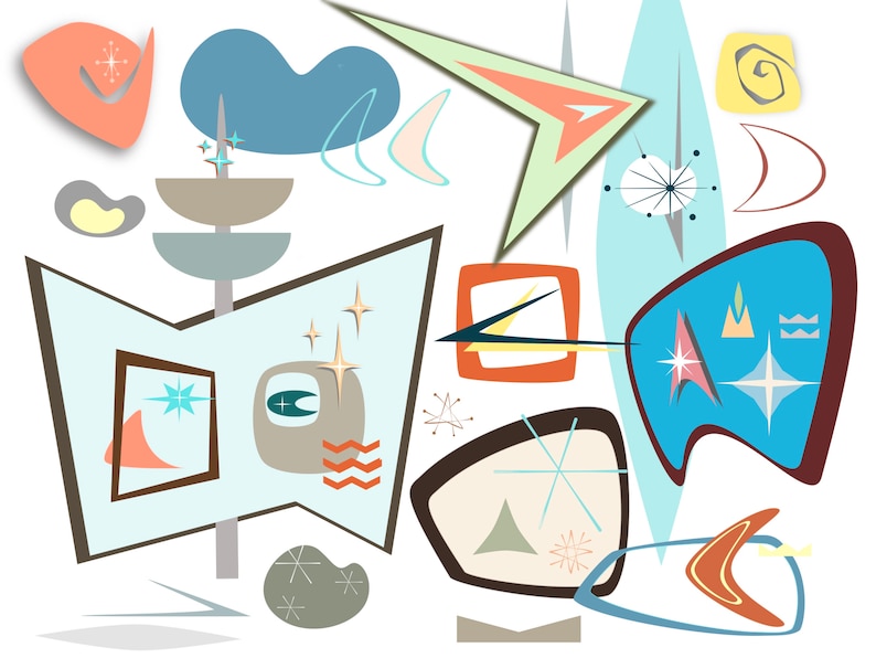 Mid Century SVG PNG Midcentury SVG Mod Modern Design - Etsy Australia