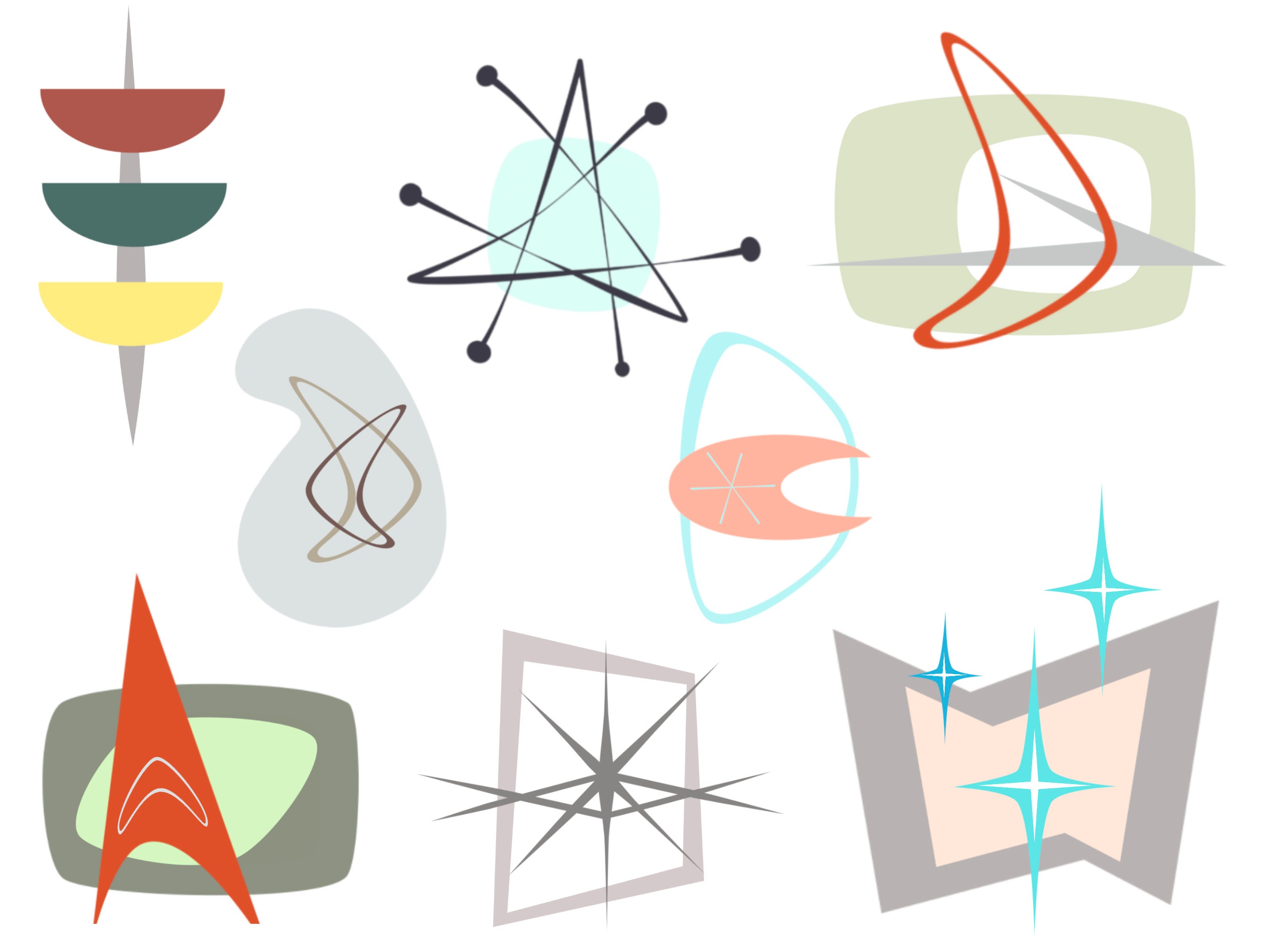 Mid Century SVG PNG Midcentury SVG Mod Modern Design - Etsy UK