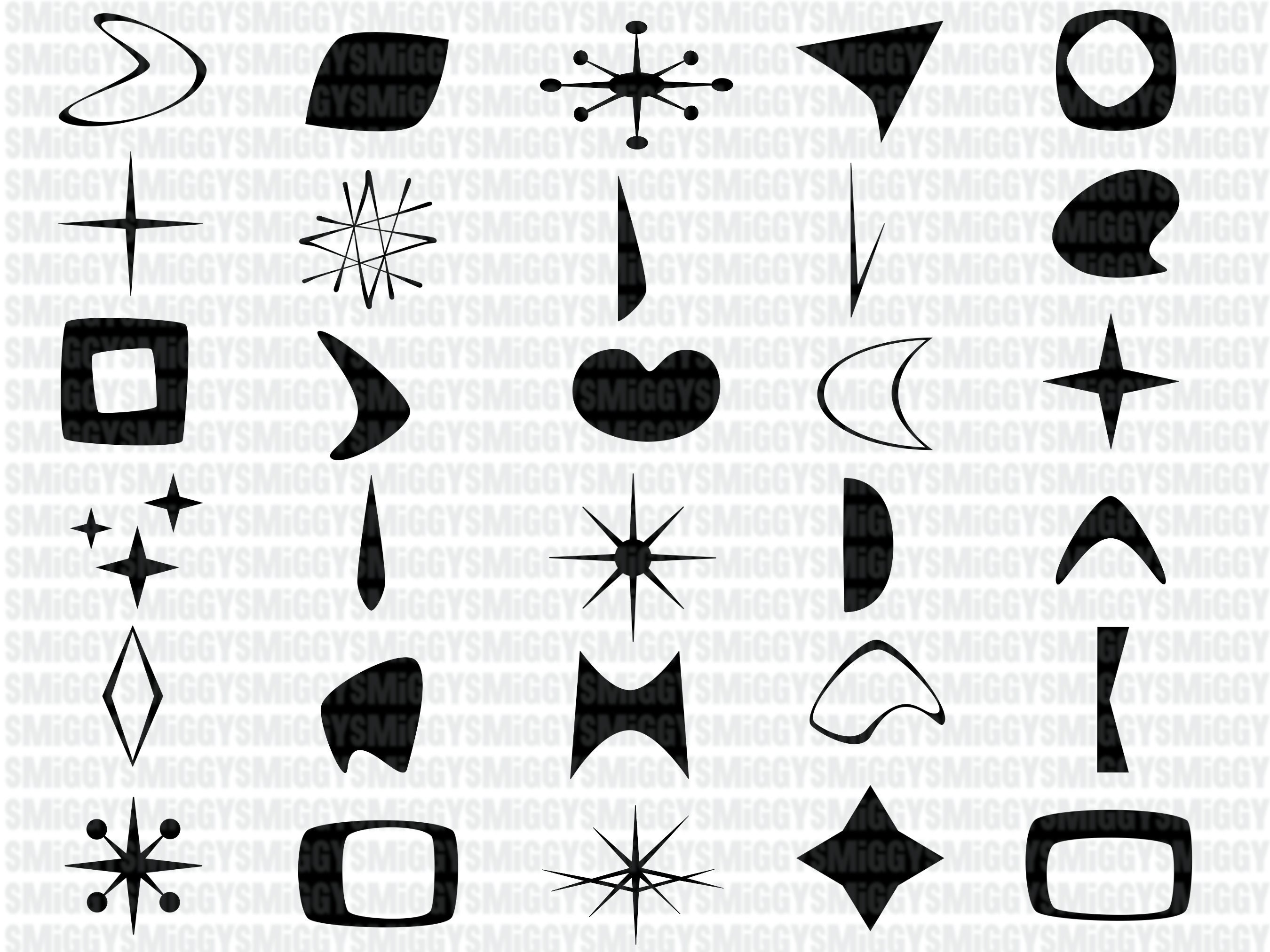 Mid Century SVG PNG Midcentury SVG Mod Modern Design - Etsy UK