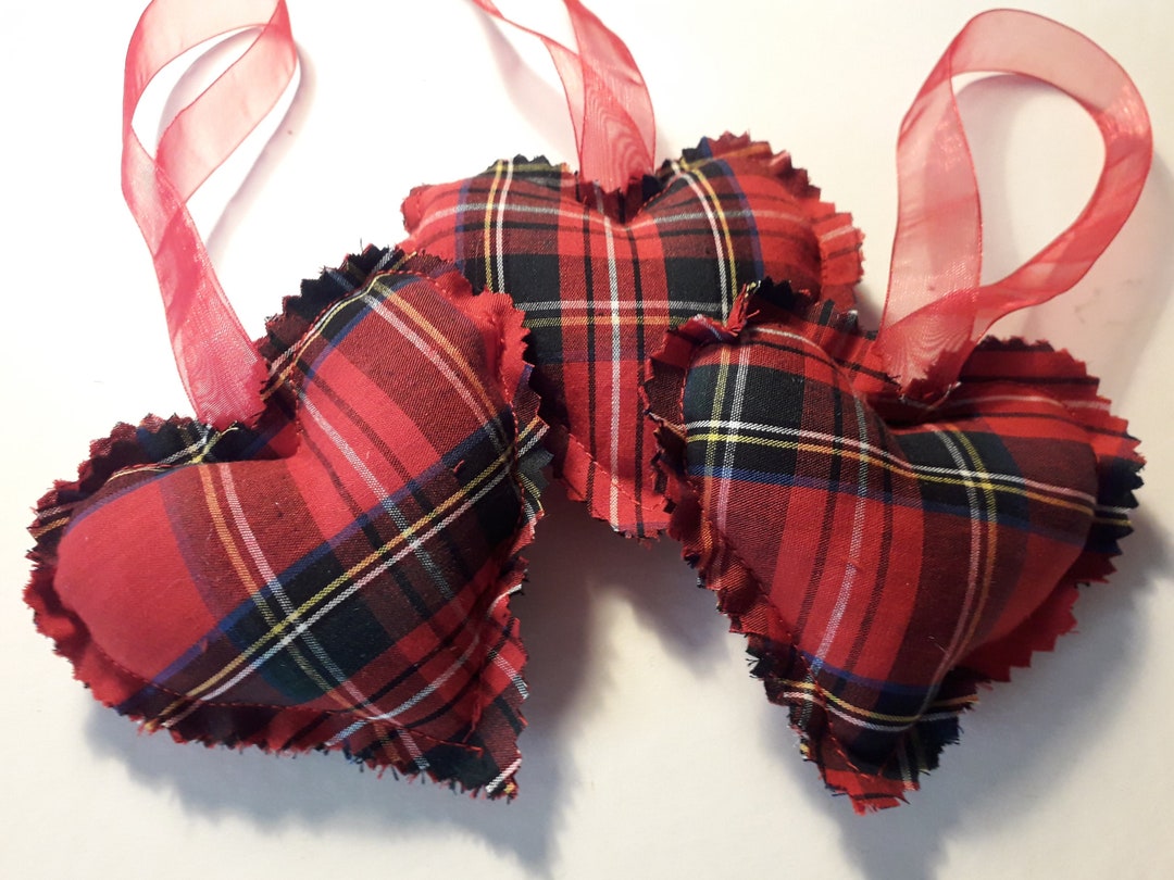 Plaid Decorations. Room Decorations. Cotton. Handmade in Scotland. Set ...