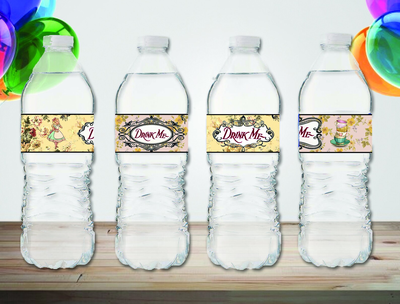 Mad Hatter Water Bottle Labels - 16oz Instant Download - Etsy