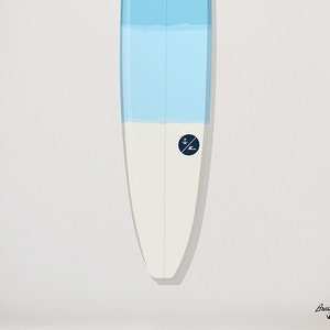 Vintage Raglan Surfboard Ombre Blue or Red Illustrated Print. Summer ...