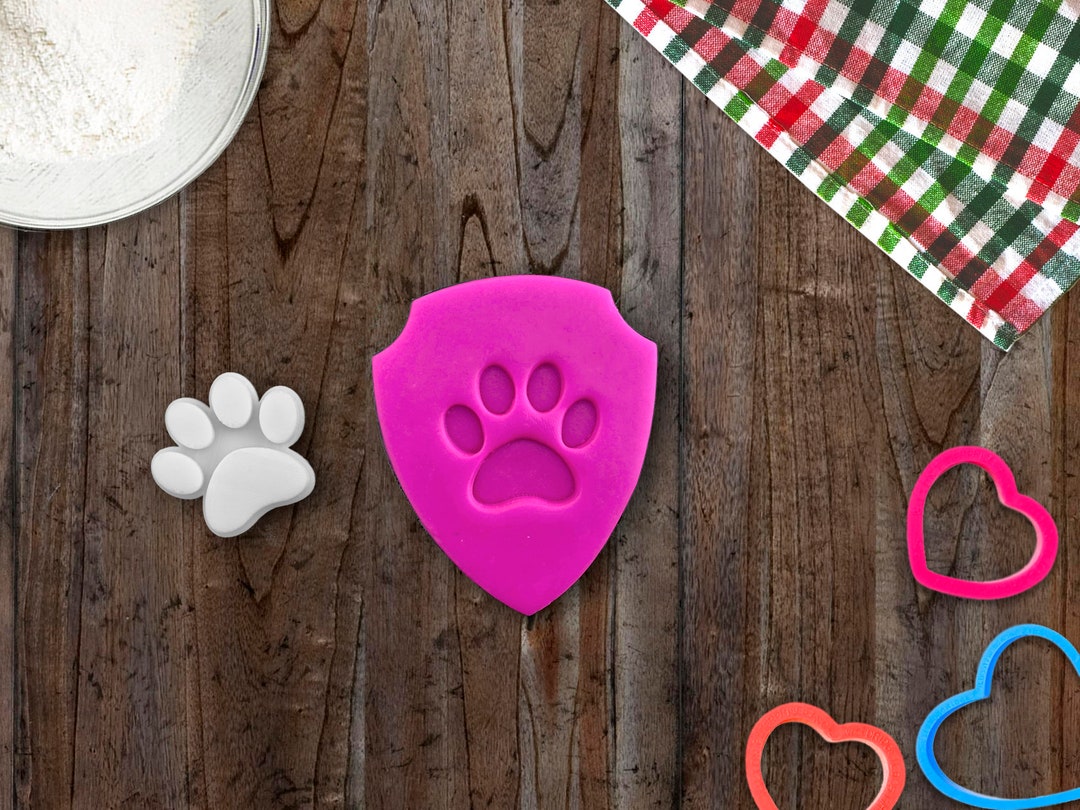 Paw Stamp Imprint Fondant Cookie Cutter Cupcake Topper Animal Dog Cat ...