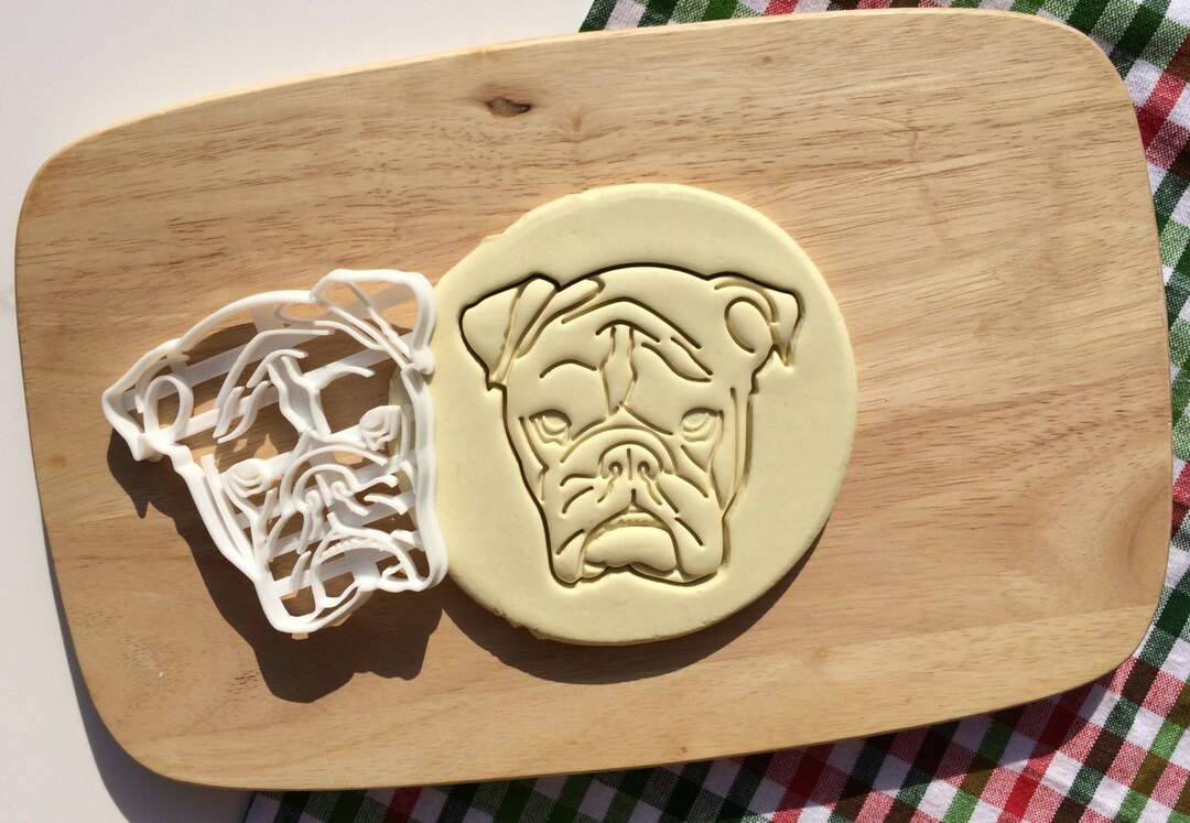 Bulldog Dog Cookie Cutter Animal Cookie Cutter Cupcake Topper Fondant ...