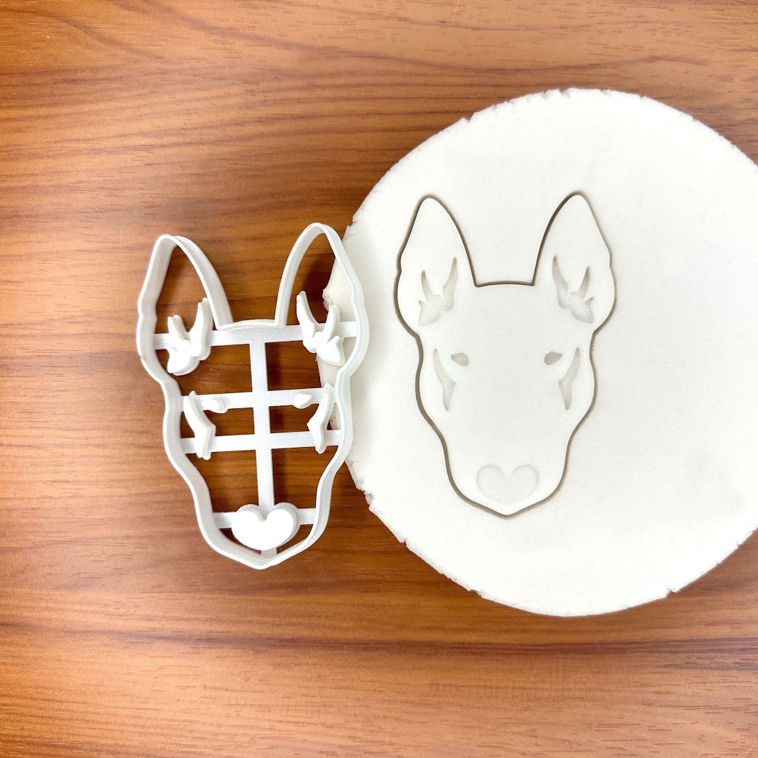 Bull Terrier Dog Breed Cookie Cutter Fondant Cutter Cupcake Topper ...