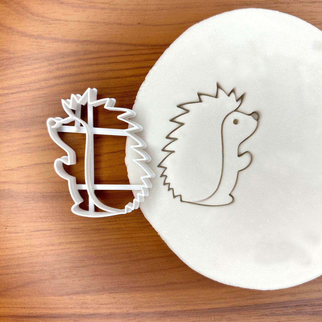 Hedgehog Cookie Cutter Fondant Cutter Cupcake Topper Animal Treat Print ...