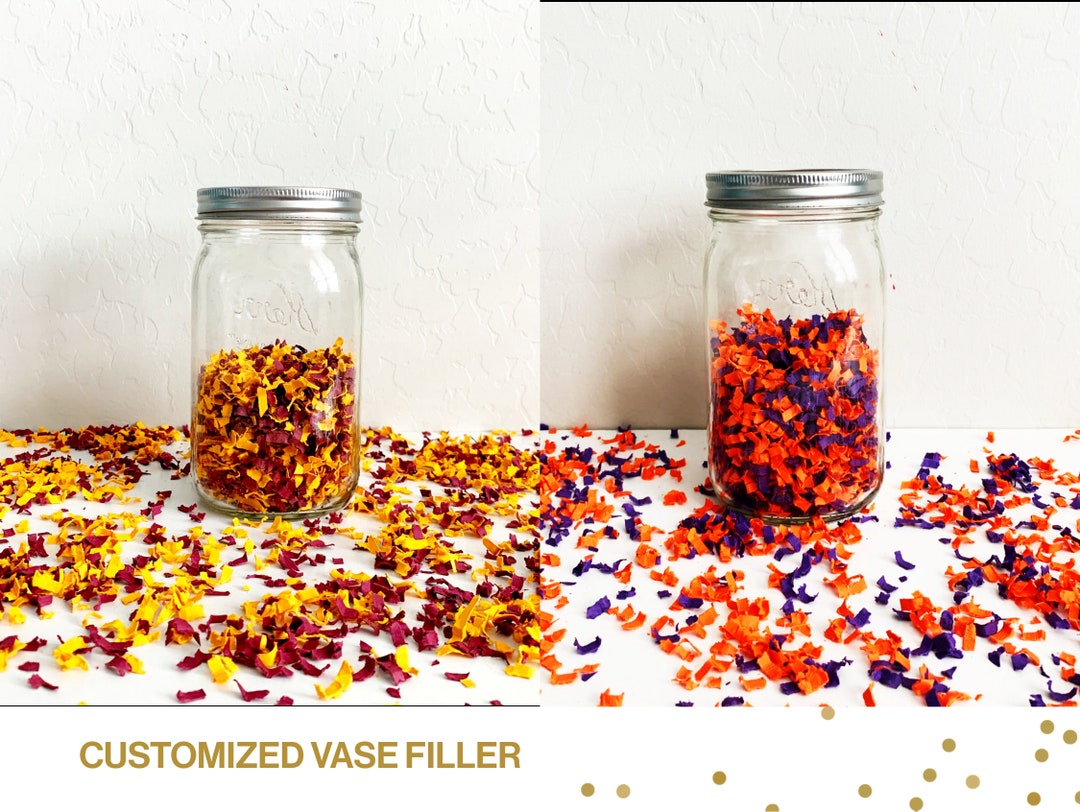Custom Collegiate Vase Filler for Centerpieces- Custom Colors & Logos ...