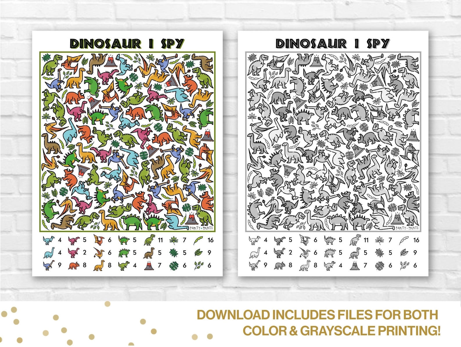 Printable Dinosaur I Spy Page Children's Activity for | Etsy