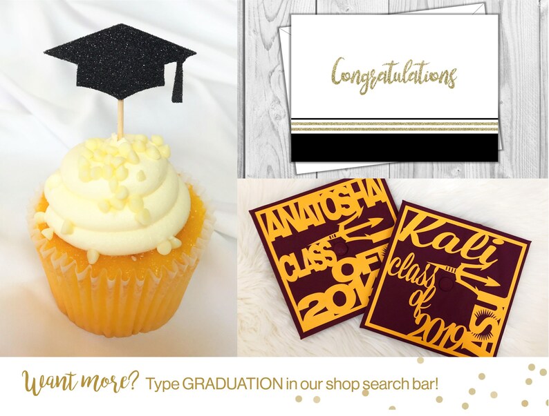 Custom Graduation Cap Topper: Grad Cap Topper School Name - Etsy