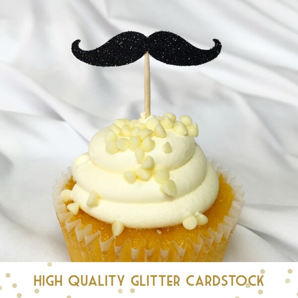 Mustache Cupcake Topper - Etsy