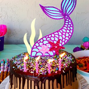 Mermaid Tail Cake Topper- the Little Mermaid Party, Under the Sea ...