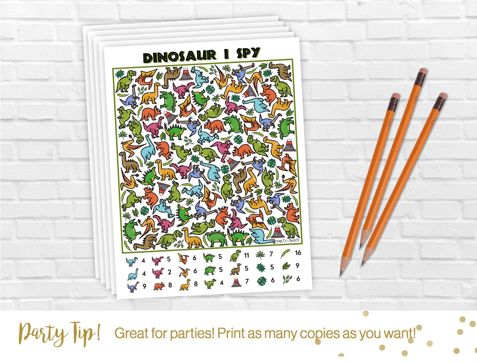 Printable Dinosaur I Spy Page Children's Activity for | Etsy