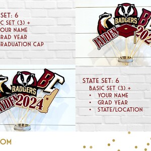 Custom University Centerpiece Sticks- Colors & Logo, College Bound ...