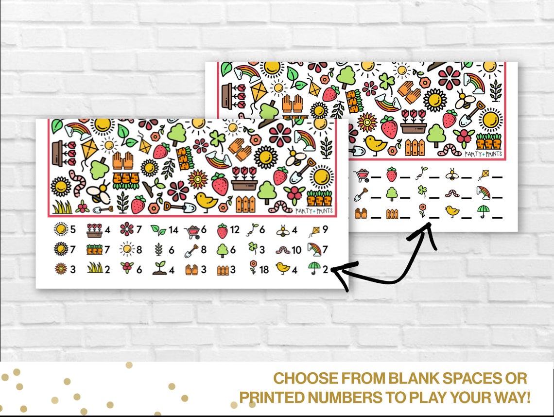 Printable Spring Time I Spy Page Children's Activity for - Etsy