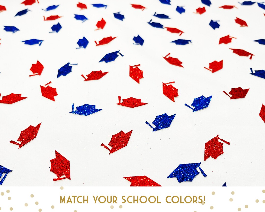 Custom Color Glitter Graduation Cap Confetti- Match Your School Colors ...