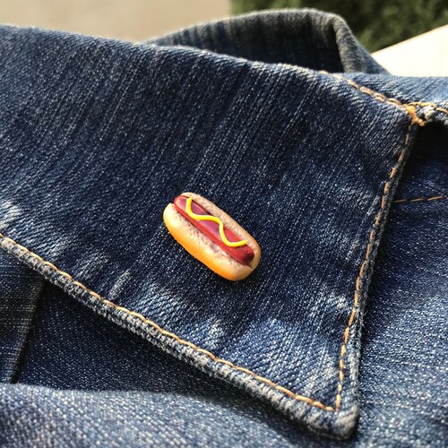 Hot Dog Pin Super Kawaii Food Enamel Pin - Etsy
