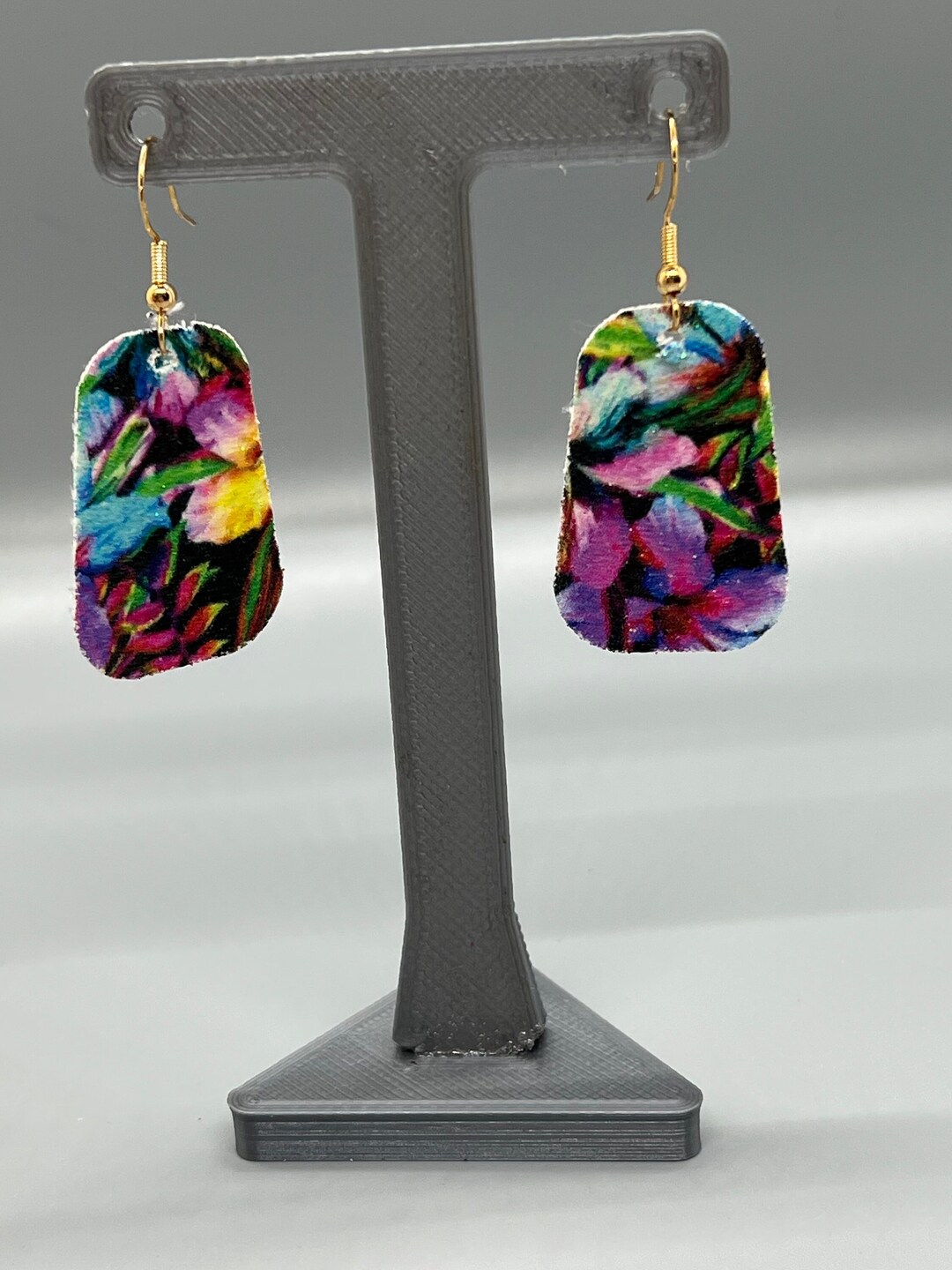 Retro Abstract Faux Leather Earrings - Etsy