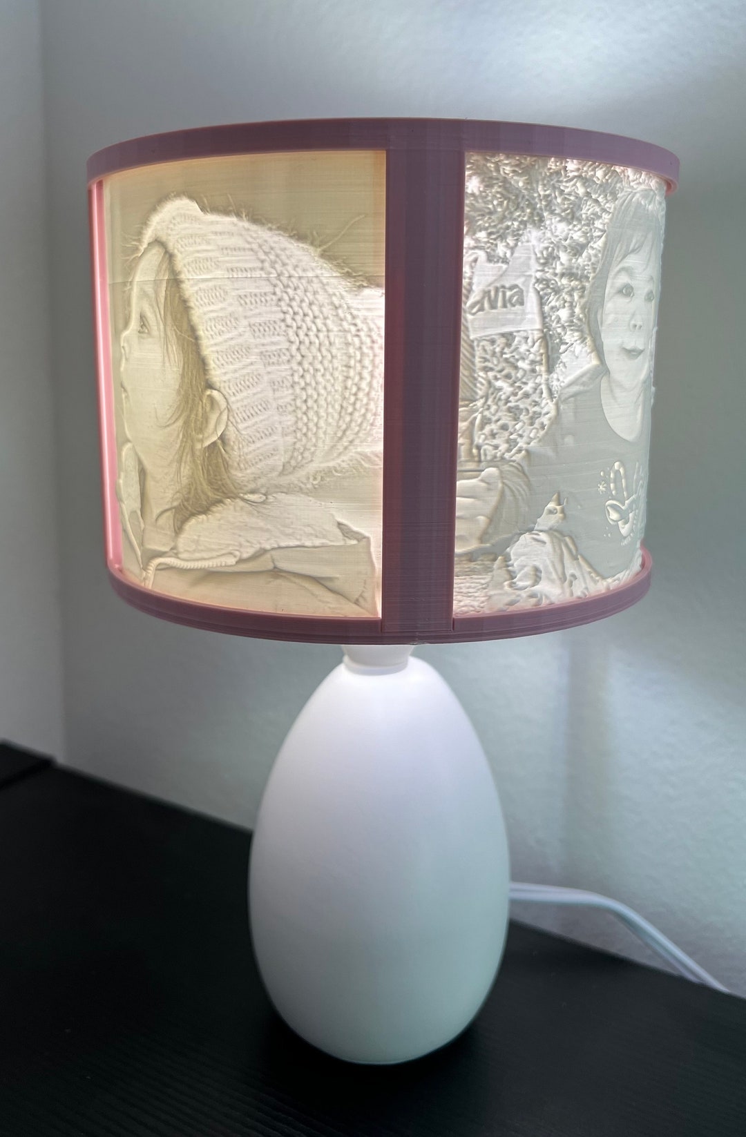Personalized Lithophane Lamp - Custom Lithophane Photo Lamp - Elegant ...
