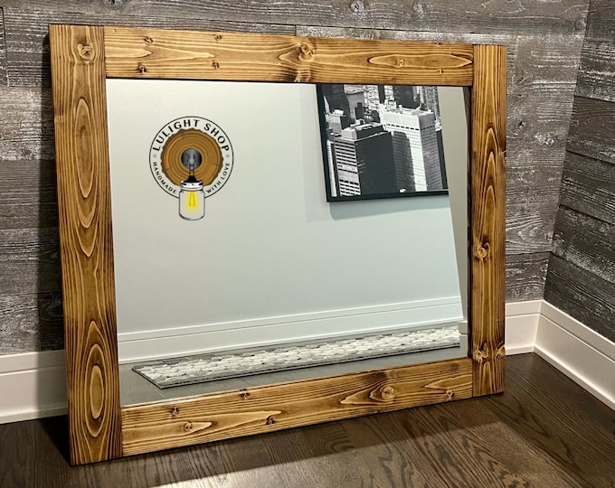 PROVINCIAL Wood Framed Mirror, Farmhouse Mirror, Bath Mirror, Entryway ...