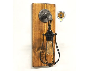 Unique Vanity Sconce Light Bathroom Fixture Rustic Look - Etsy