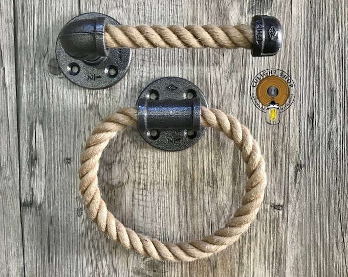 Nautical Bathroom Decor Rope Bathroom Set Lake House Vanity - Etsy