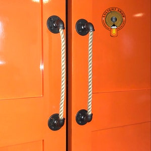 Towel Holder, Door Handle, Door Pull, Interior Rope Handles, Rustic ...