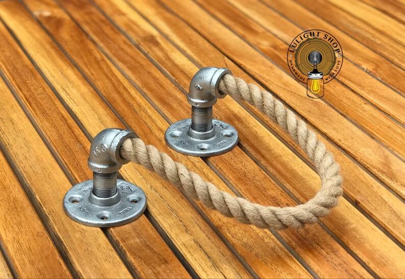 Rope Towel Holder, Rustic Rope Holder, Handmade Rope for Kitchen ...