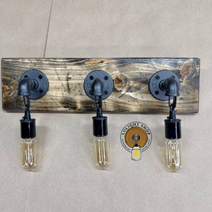 Rustic Edison Bulb Bathroom Light Fixture, Pipe Pendant Light, Pipe ...