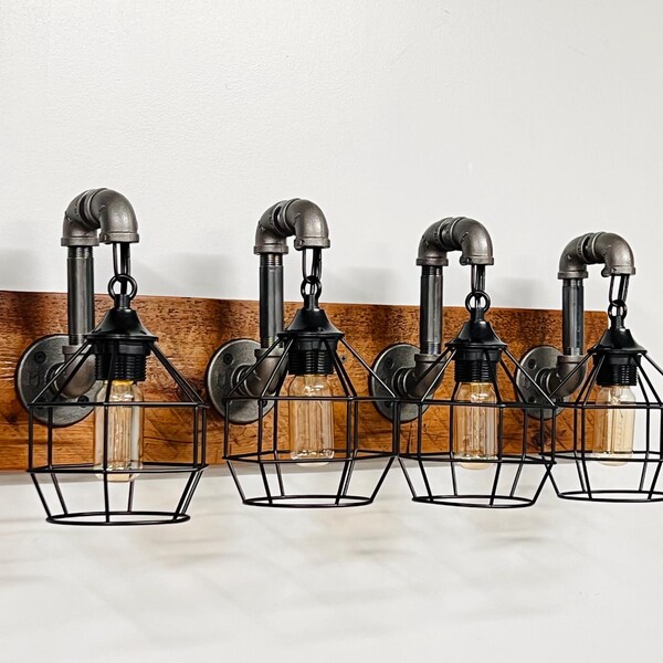 Wood Vanity Lights Rustic - Etsy