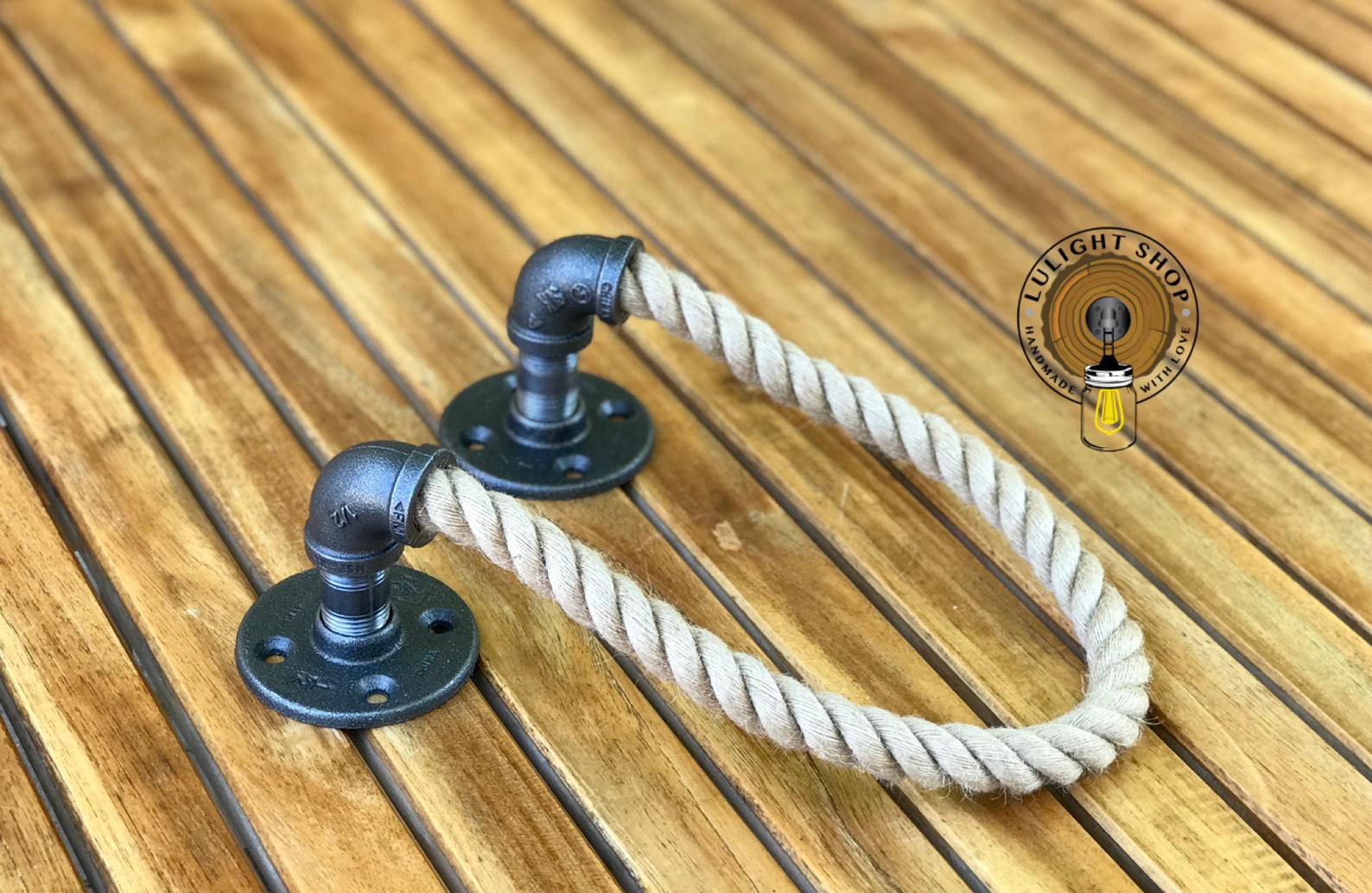 Rope Towel Holder Rustic Rope Holder Handmade Rope for - Etsy