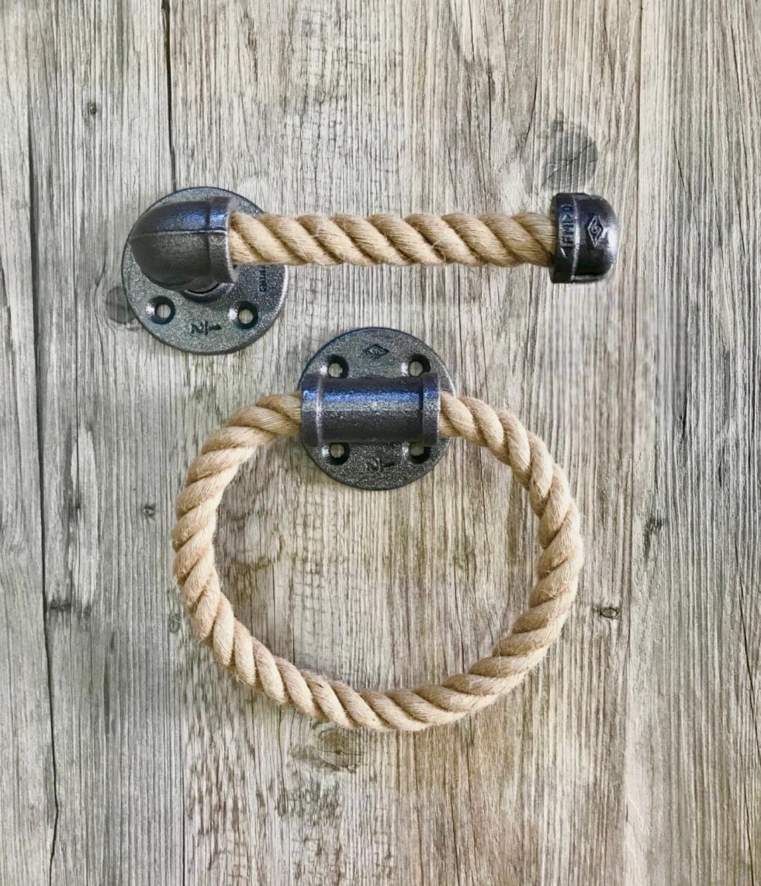 Nautical Bathroom Decor, Rope Bathroom Set, Lake House Vanity, Rope ...