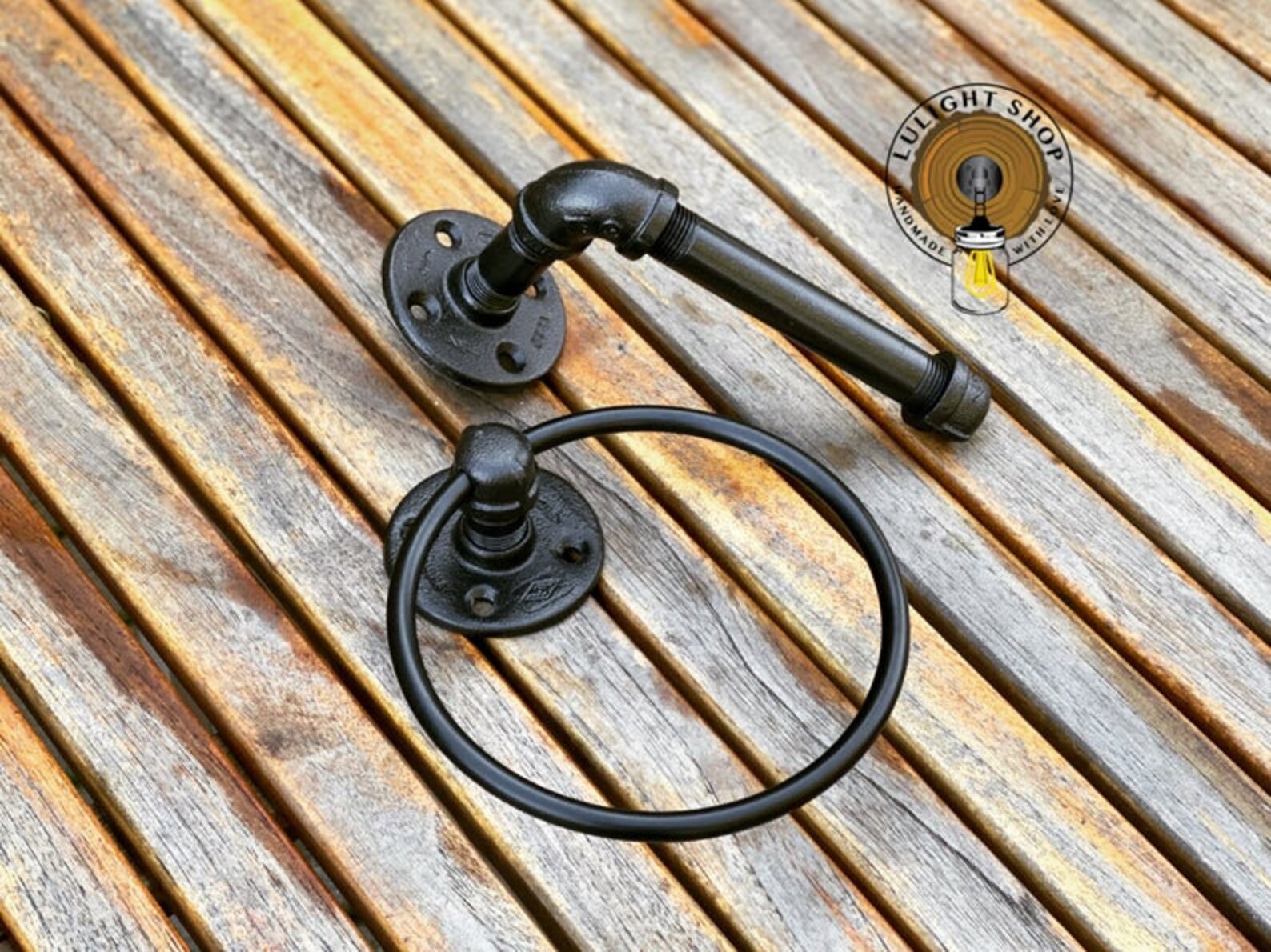 Rustic Industrial Farmhouse Bathroom Set of 2 Toilet Paper - Etsy