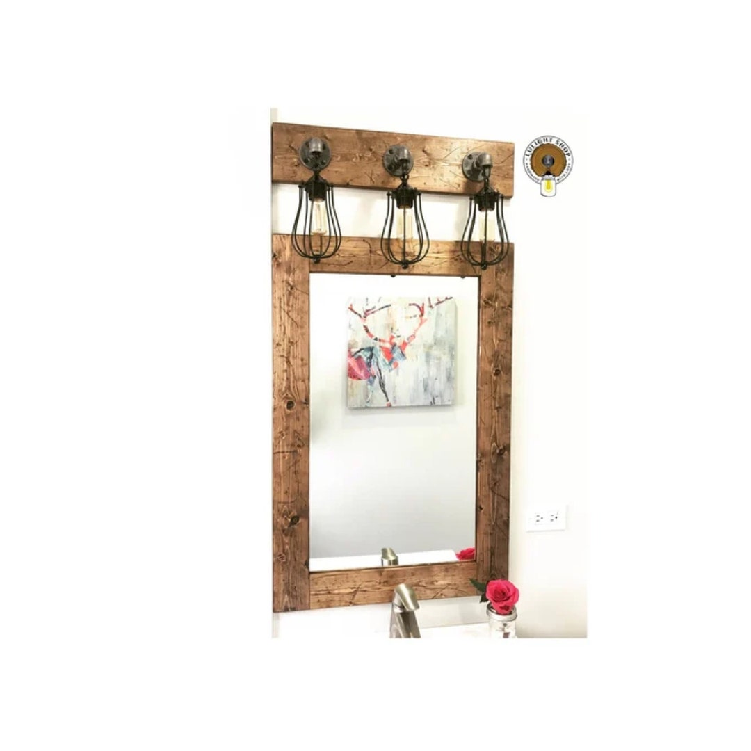 RUSTIC DISTRESSED Framed Mirror 19 Wood Colors Available - Etsy RUSTIC DISTRESSED Framed Mirror 19 Wood Colors Available - Etsy