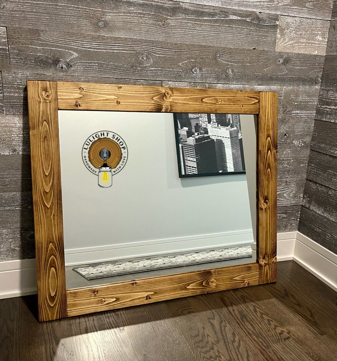 PROVINCIAL Wood Framed Mirror, Farmhouse Mirror, Bath Mirror, Entryway ...