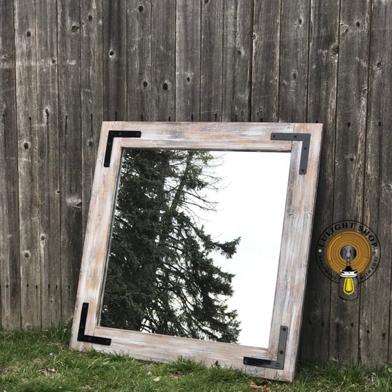 LIGHT WHITEWASH Farmhouse Mirror Mirrors Bathroom Mirror - Etsy