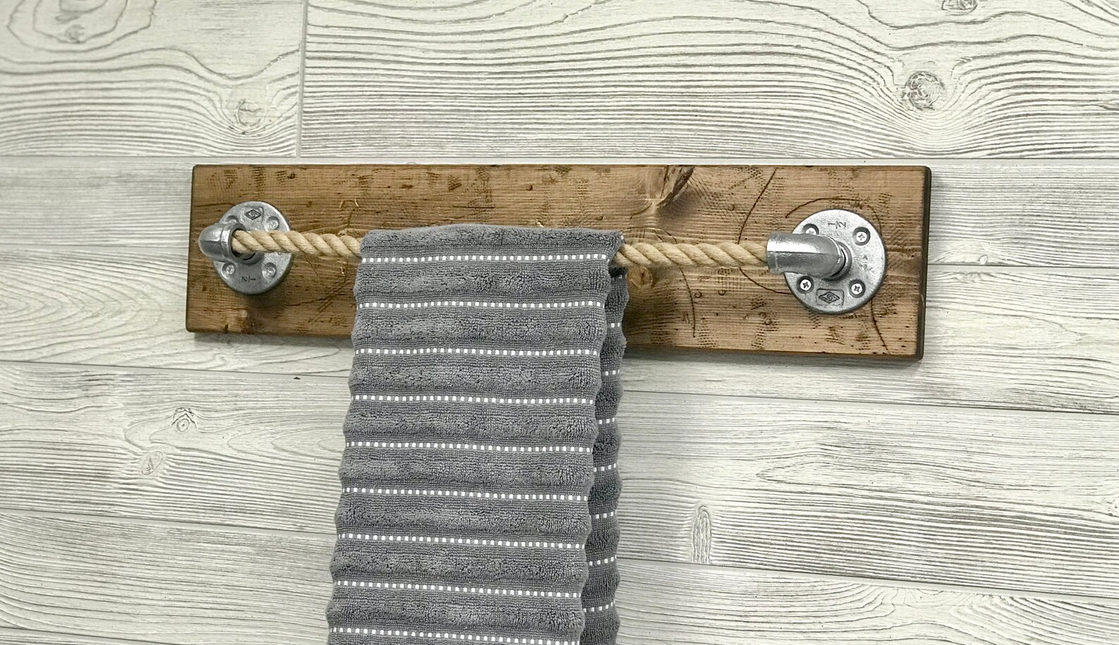 Rustic, Industrial, Handmade Rope Towel Holder, Rustic Towel Holder ...