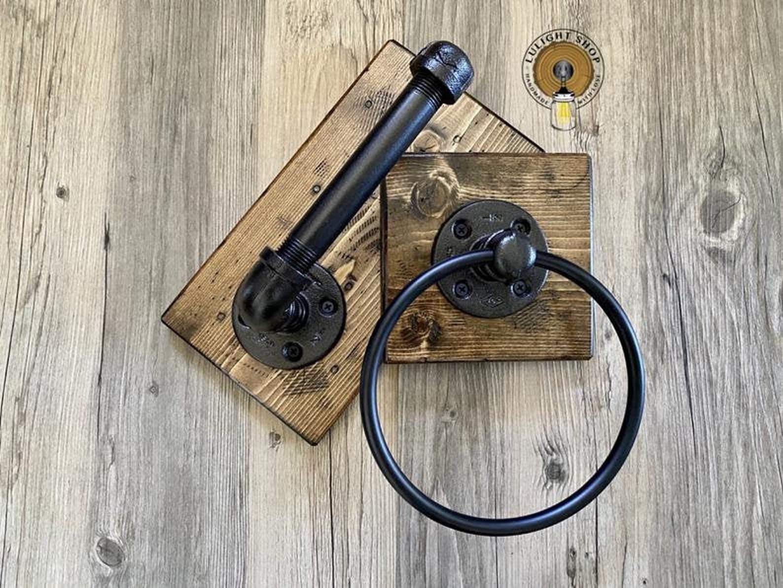 Rustic Industrial Farmhouse Bathroom Set of 2 Toilet Paper - Etsy