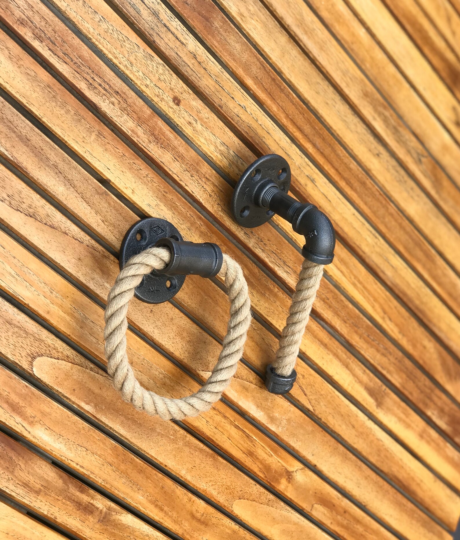 Bathroom Set Rope Pipe Toilet Paper Holder Rope Hand Towel | Etsy